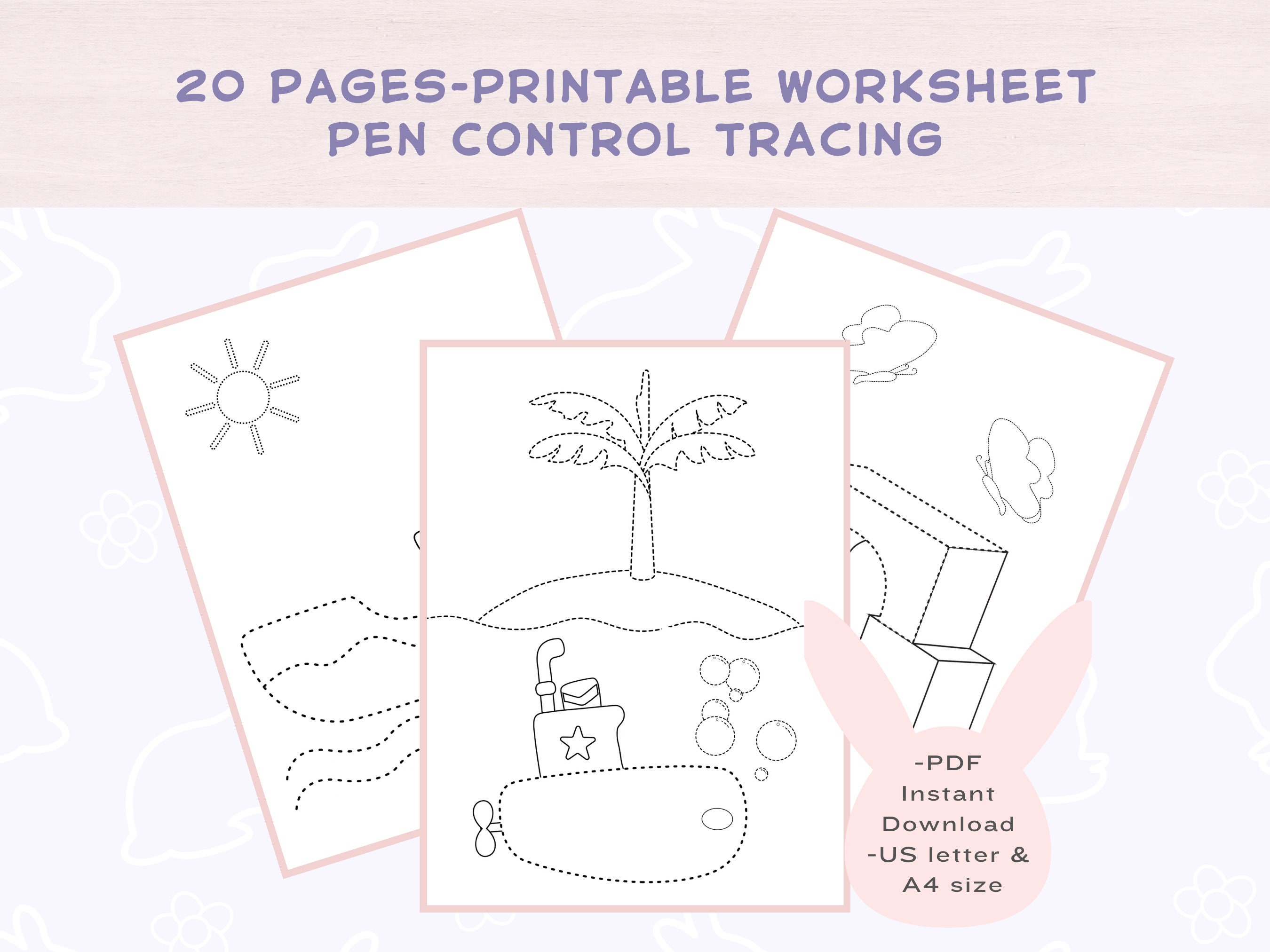 Printable Pen Control Tracing Worksheetstracing Preschool Homeschool ...
