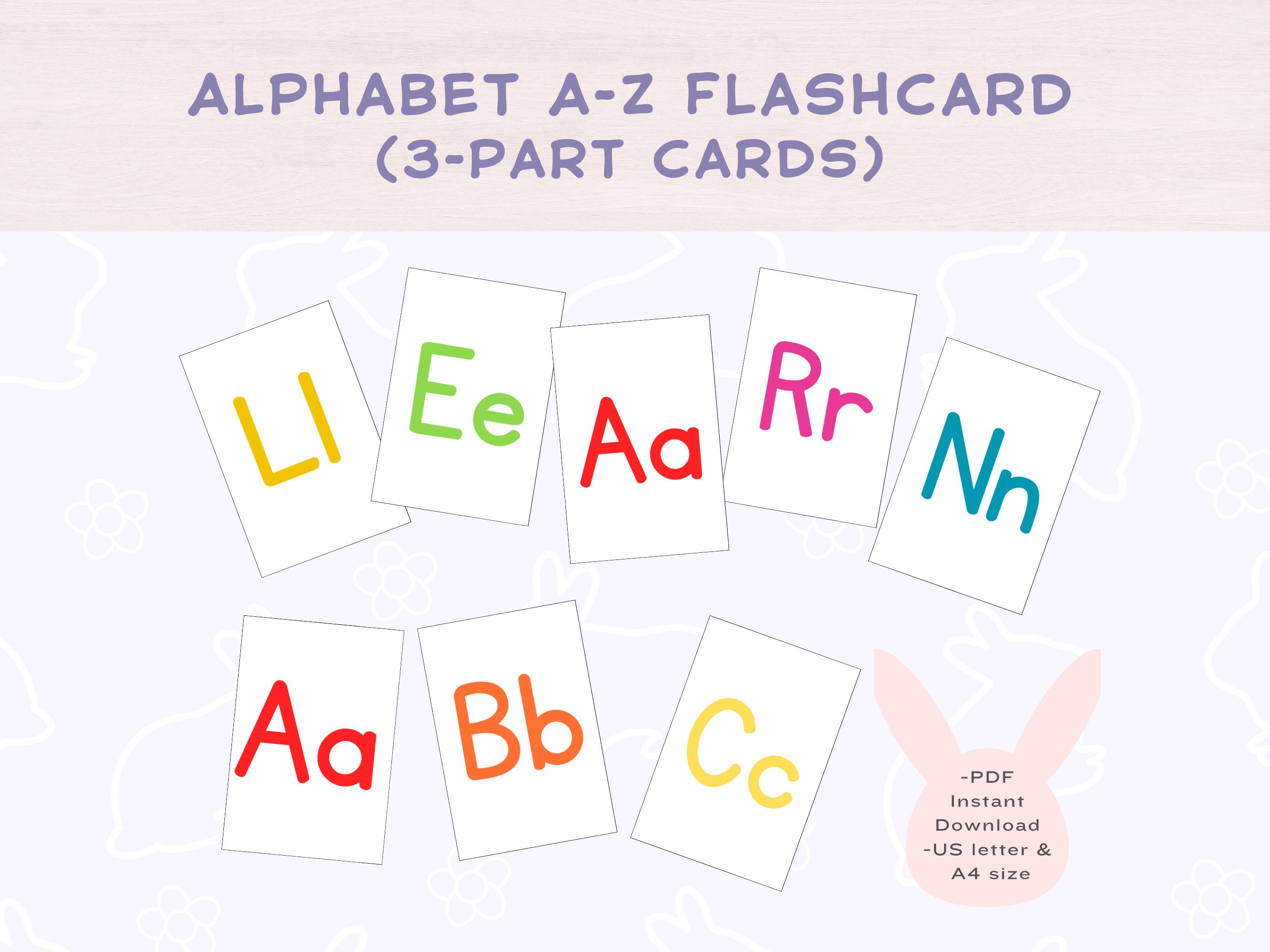 A-Z Flashcards ABC Flashcards Printable Digital Download - Etsy