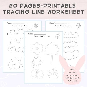 Prewriting Line Tracing | Line Tracing Worksheet Printable | Homeschool ...