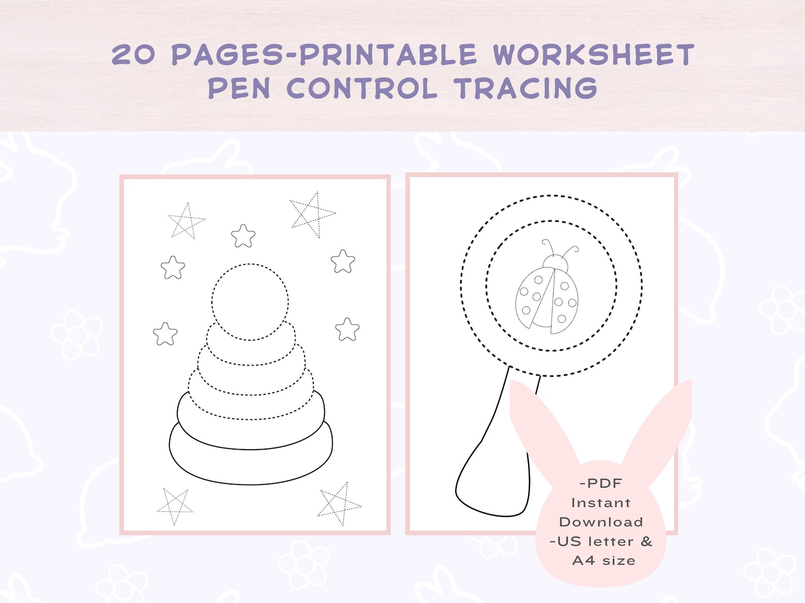 Printable Pen Control Tracing Worksheetstracing Preschool Homeschool ...