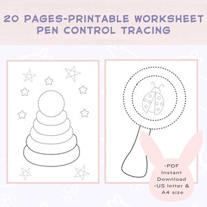 Printable Pen Control Tracing Worksheets|tracing Preschool Homeschool ...
