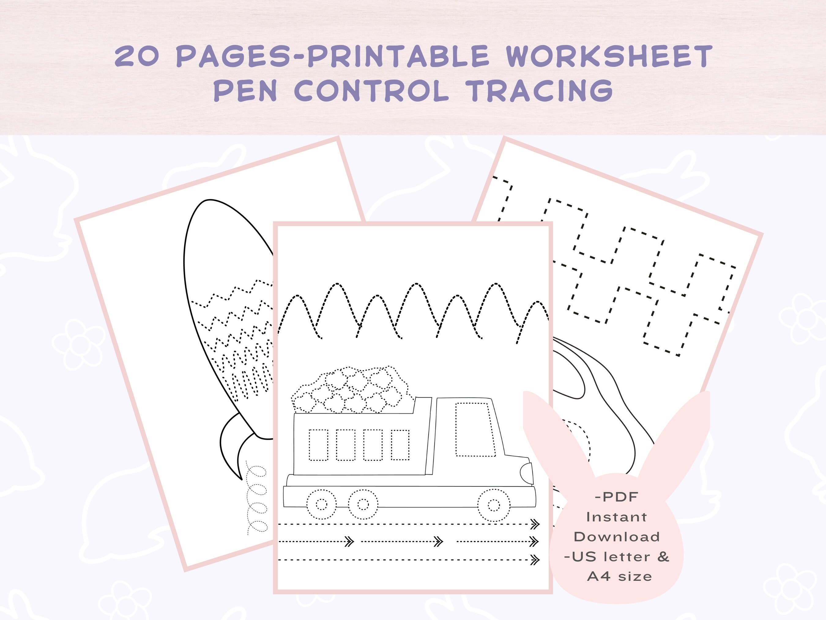 Printable Pen Control Tracing Worksheetstracing Preschool Homeschool ...