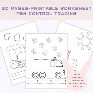 Printable Pen Control Tracing Worksheets|tracing Preschool Homeschool ...
