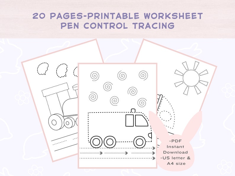 Printable Pen Control Tracing Worksheetstracing Preschool Homeschool ...
