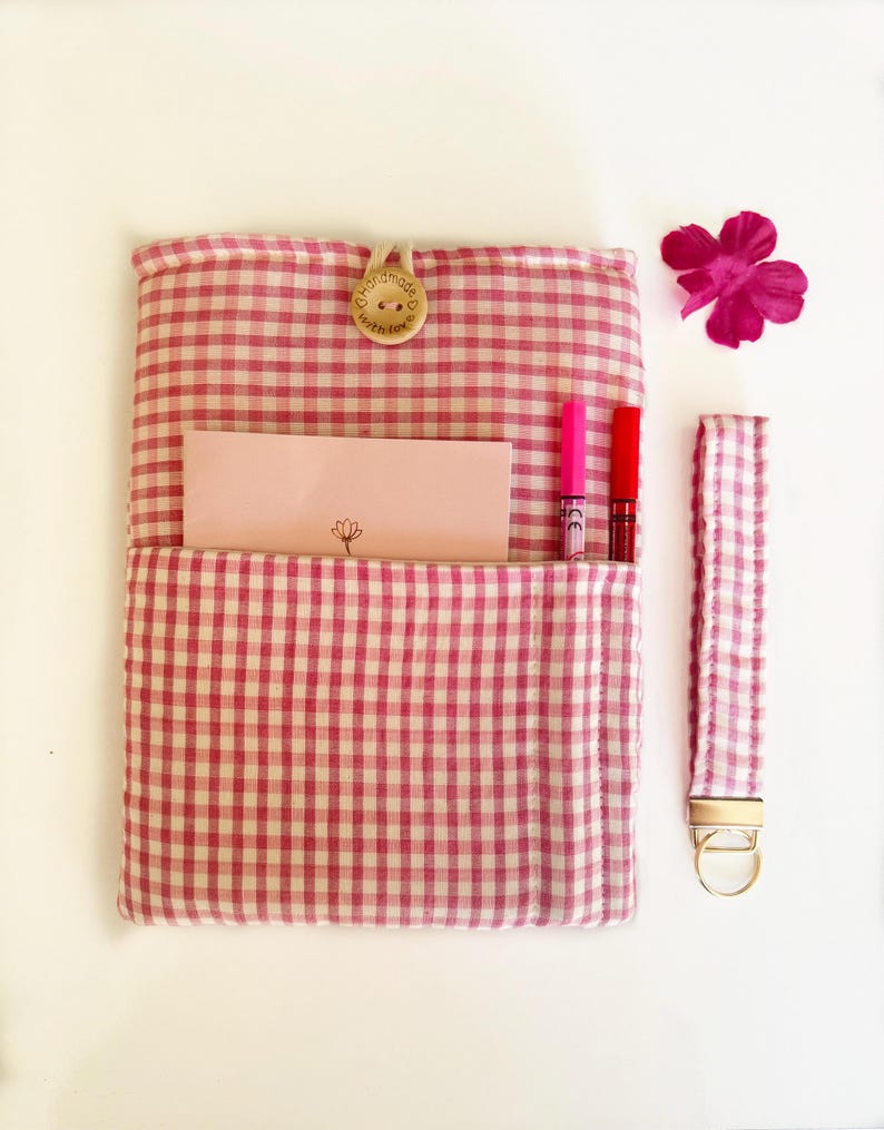 Book Sleeve | Fabric Book Cover With Pockets | Handmade Book Pouch ...