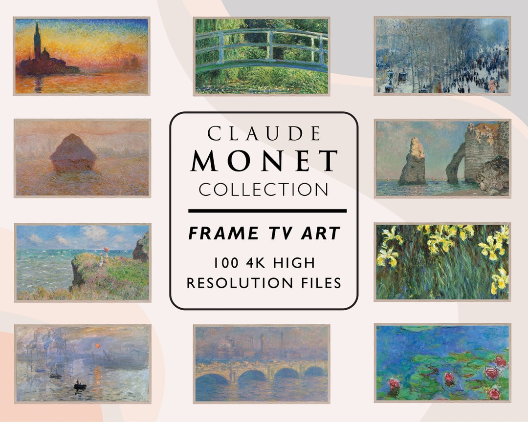 Samsung Frame TV 100 Set, Claude Monet Collection Paintings 4K, LG ...