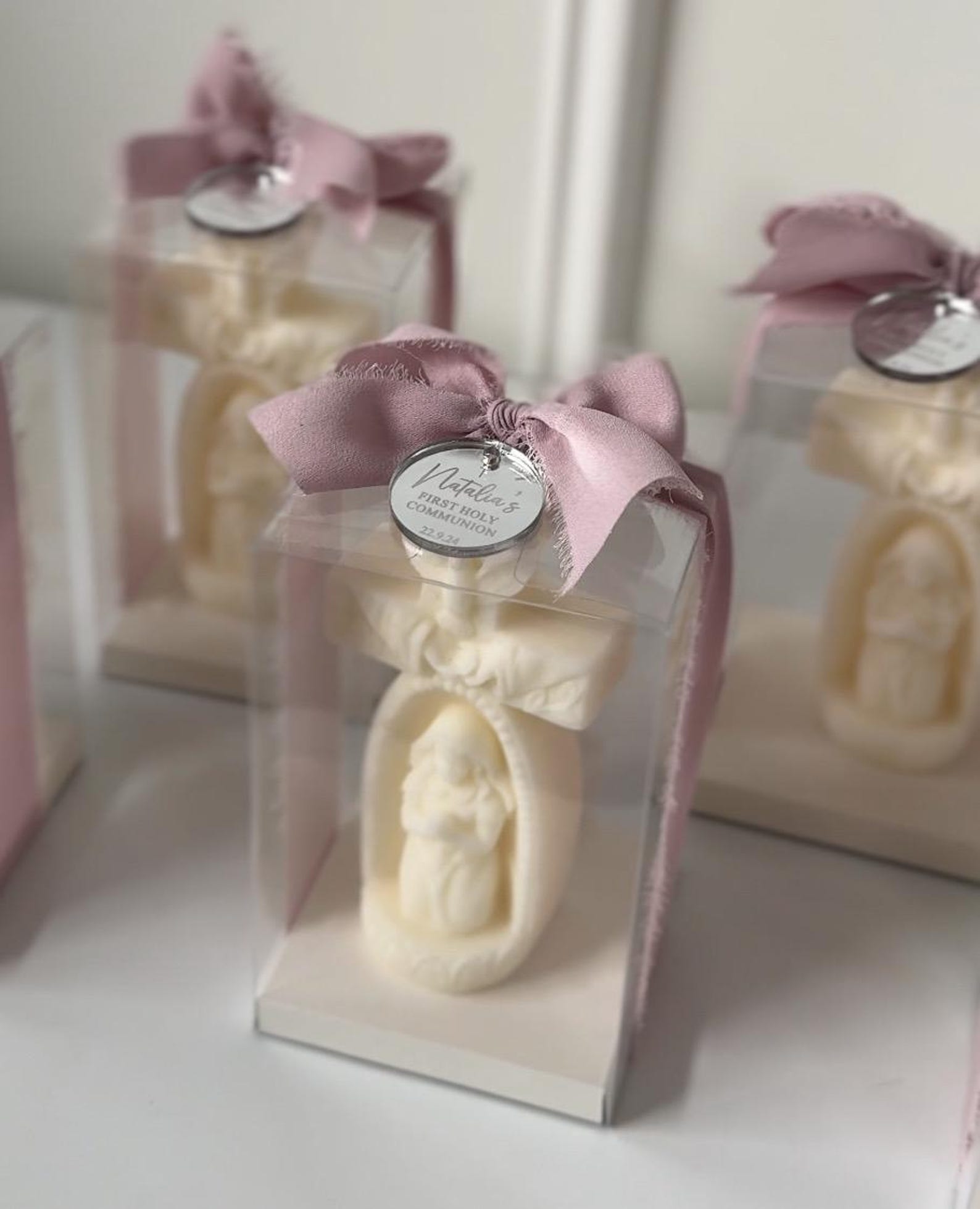 HOLY COMMUNION CANDLE • Church Catholic Eucharist Baptism Christening ...