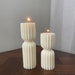 HOURGLASS CANDLE • Twist Ribbed Pillar Candle Bombonierre Candle Favour ...