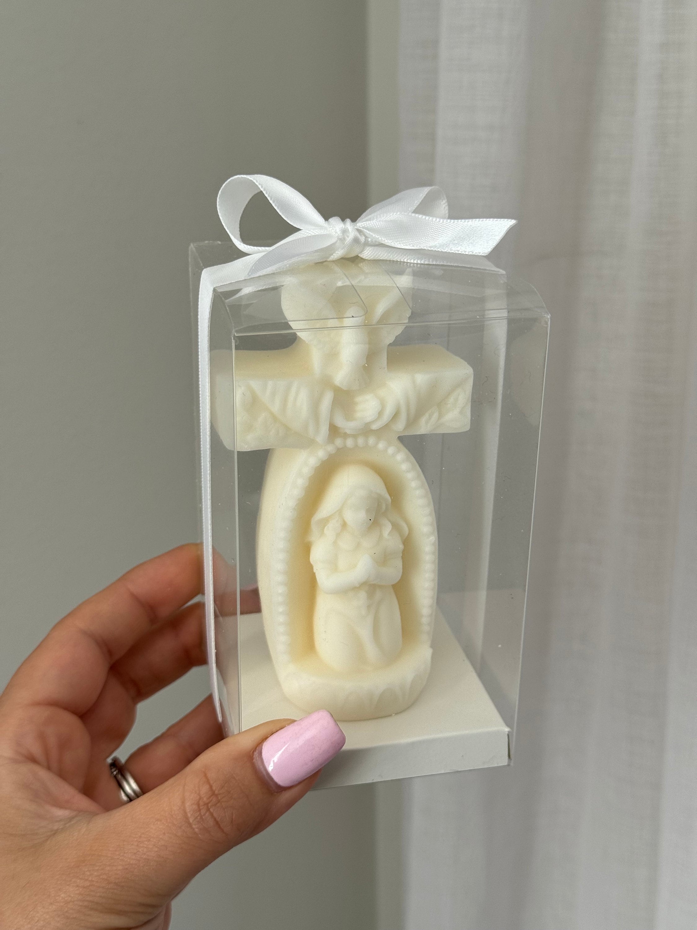 HOLY COMMUNION CANDLE • Church Catholic Eucharist Baptism Christening ...