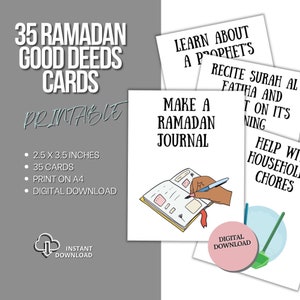 Good Deeds Cards , Printable Islamic Ramadan Flashcards for Kids ...