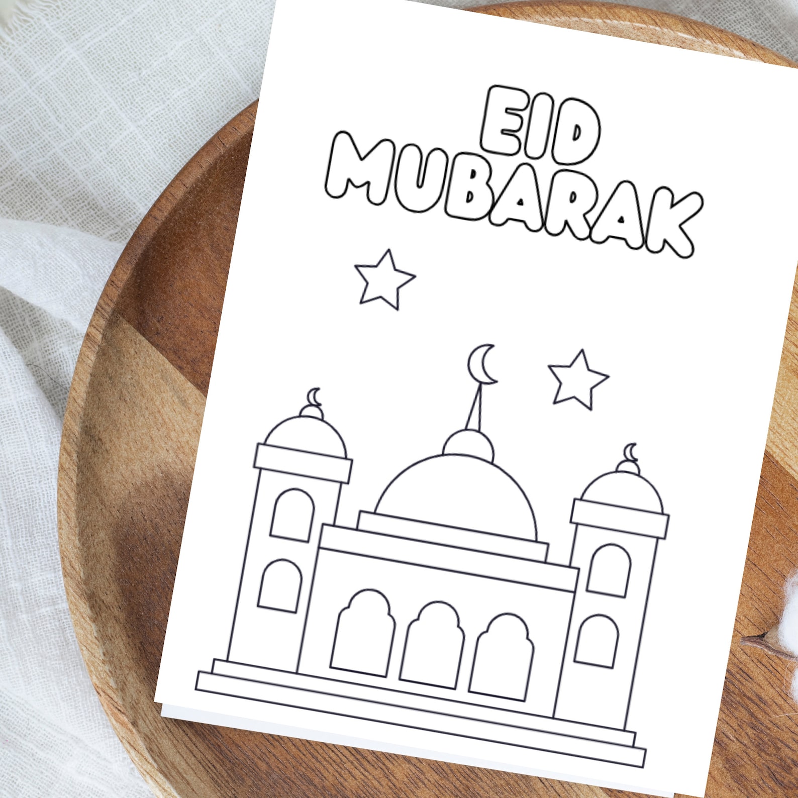 Colouring Eid & Ramadan Cards, Printable Eid Cards, Islamic Kids ...