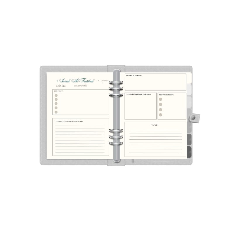 120 Page Quran Journal, Printable Journal,tafsir Planner, Digital Quran Tafseer Study, Quran ...