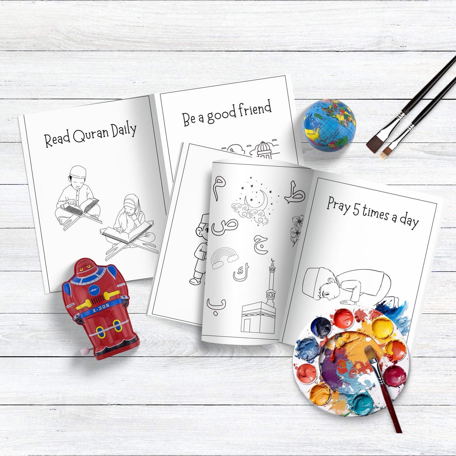 Printable Islamic Colouring Book, Good Deeds for Kids,islamic Coloring ...