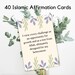 40 Islamic Affirmation Cards- Printable Cards,motivational and ...