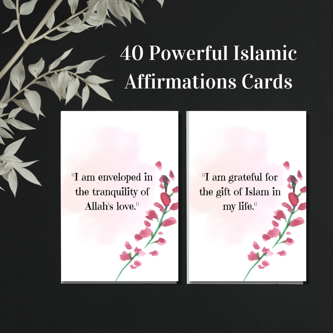 Islamic Affirmations Cards, Islamic Reminders, Motivational Quotes ...