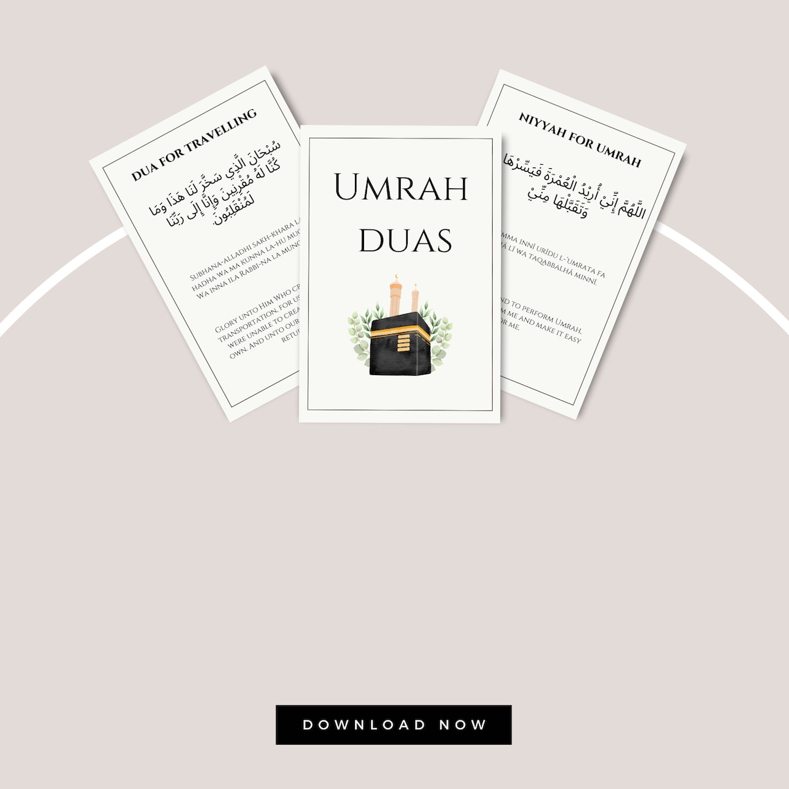 Umrah Dua Cards, Flashcards, Printable Umrah Pdf, Umrah Guide, Digital ...