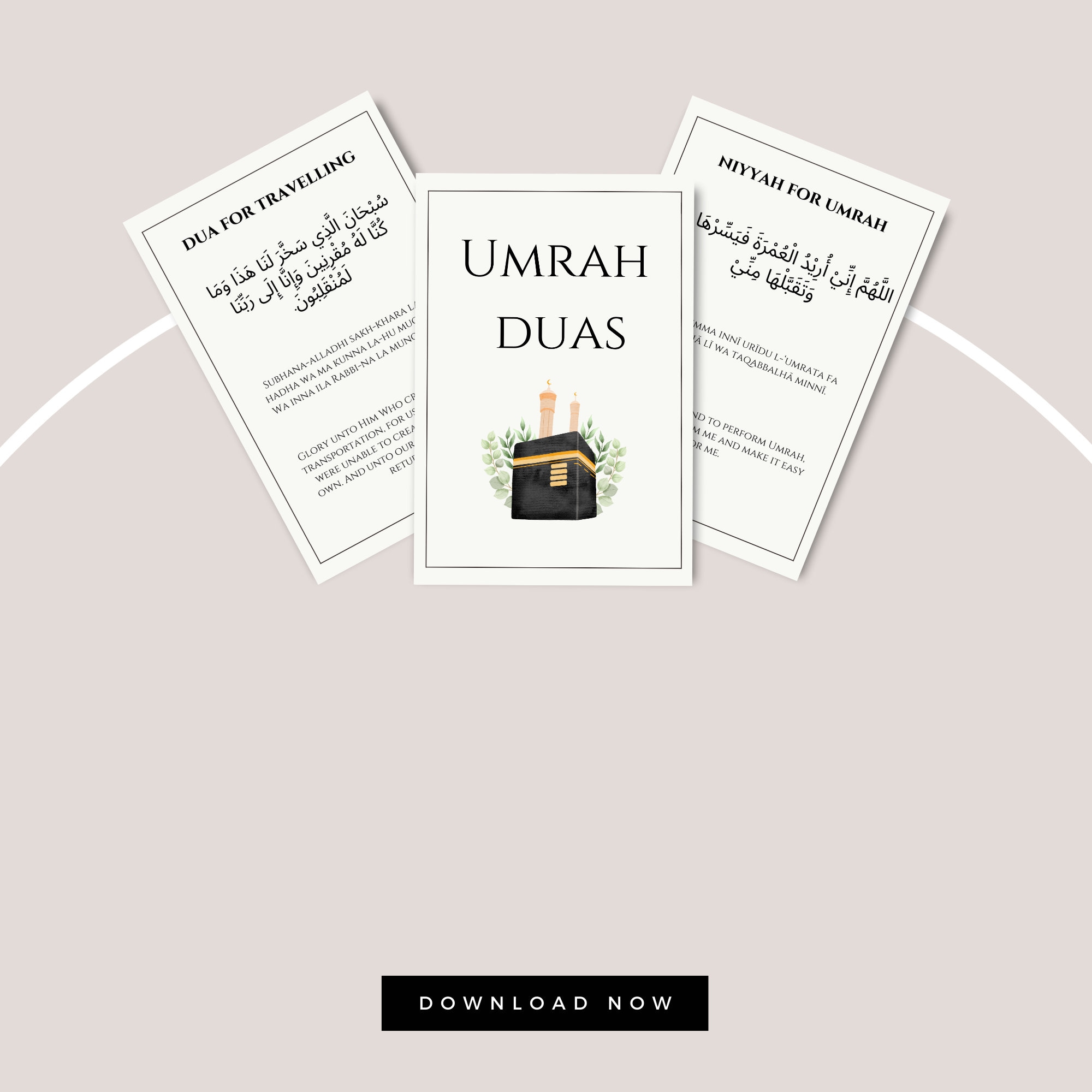 Umrah Dua Cards, Flashcards, Printable Umrah Pdf, Umrah Guide, Digital ...