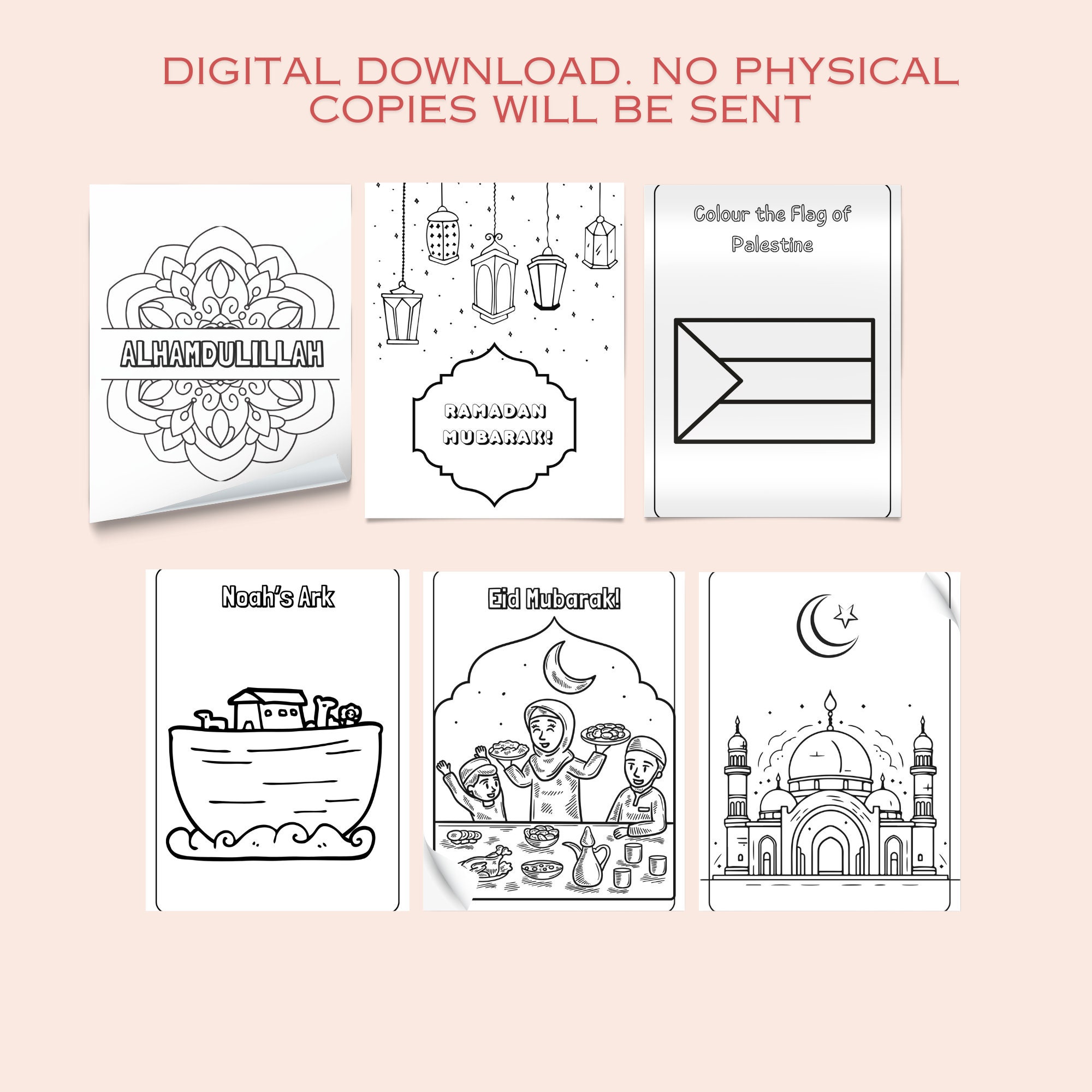 Islamic Colouring Book, Islamic Activities,printable Coloring Pages ...