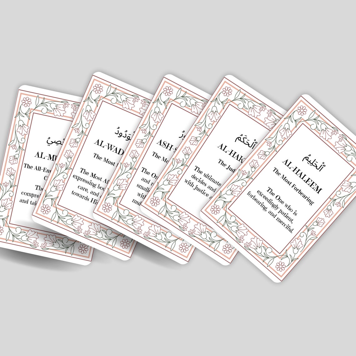 99 Names of Allah Flashcards , Islamic Flashcards, Printable Digital ...