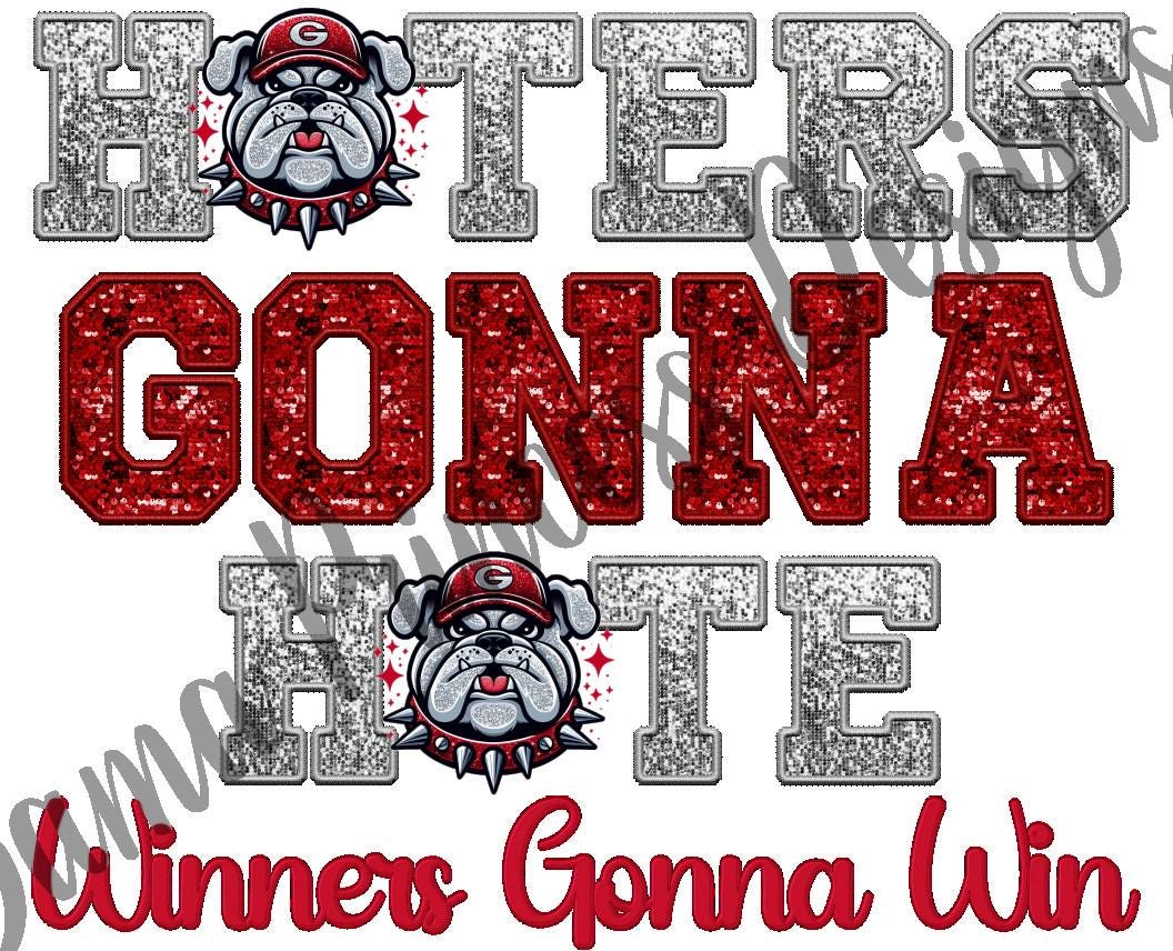 Georgia Haters Gonna Hate Faux Embroidery and Sequin Sublimation - Etsy