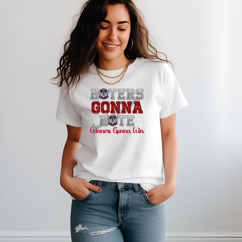 Georgia Haters Gonna Hate Faux Embroidery and Sequin Sublimation - Etsy