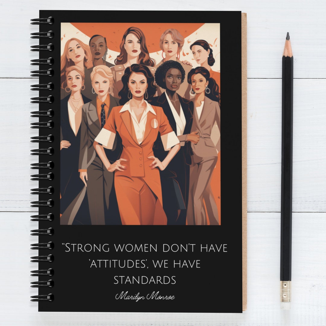 Marylin Monroe Inspired Empowered Women A5 Spiral Notebook - Etsy