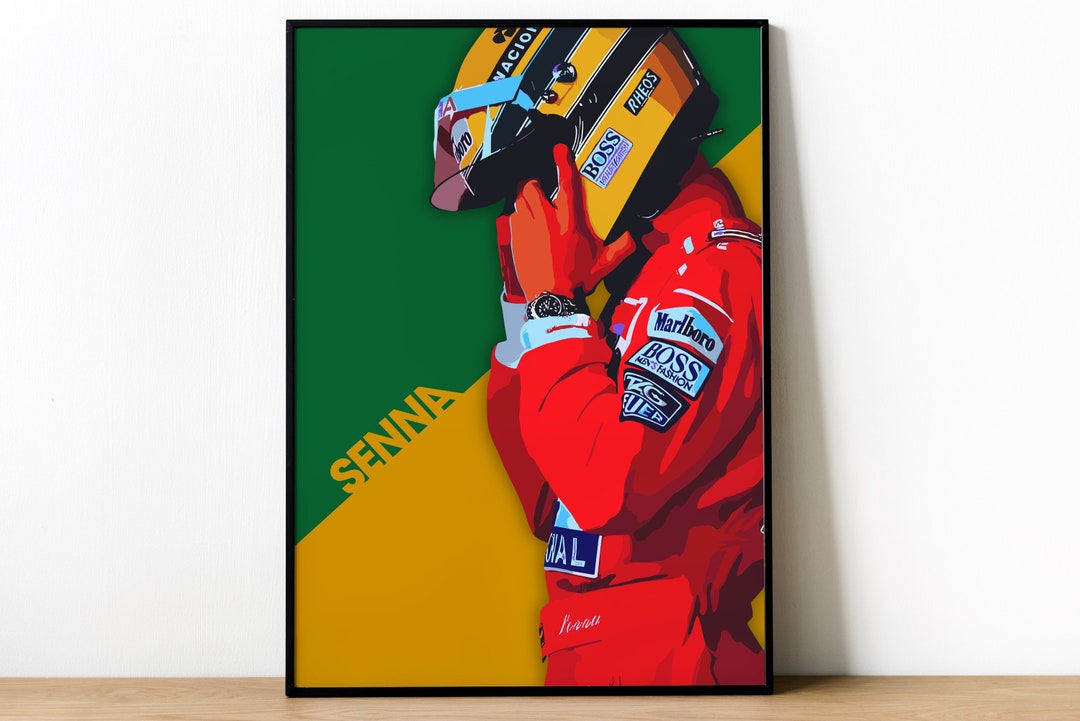Ayrton Senna F1 Poster Print Wall Art Gift for Formula 1 - Etsy
