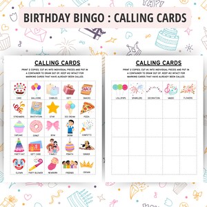 35 Birthday Bingo, Kid's Birthday Party Game, Birthday Activity, Girls ...