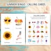 Summer Bingo Game: 30 Printable Cards, Vacation Theme (digital Download ...