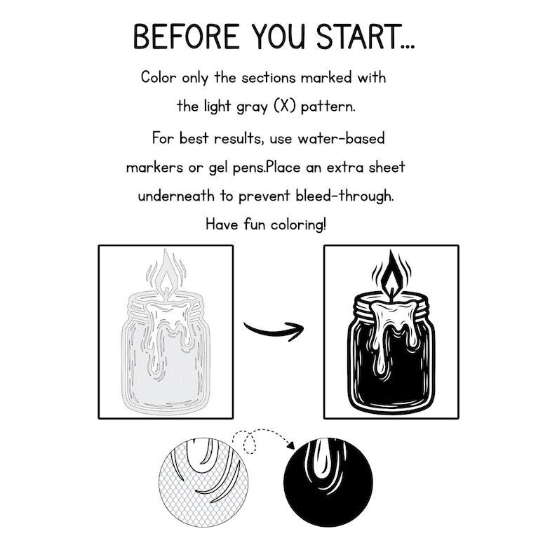 Monochrome Coloring Pages: One Color Calming, Relaxation, Printable ...