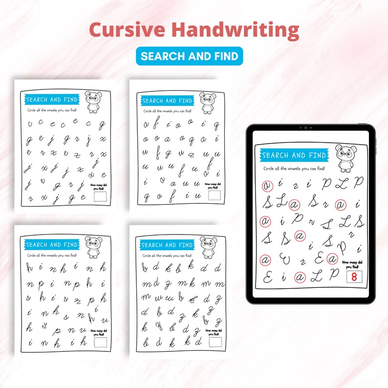 Cursive Handwriting Practice Workbook: ABC Letter Tracing - Etsy