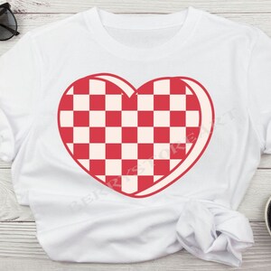 Checkered Heart Svg Bundle: Cut Files Silhouette Cricut - Etsy