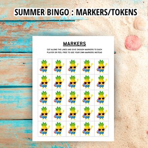 30 Summer Bingo Cards, Summer Vacation Game, Printable Bingo Game ...