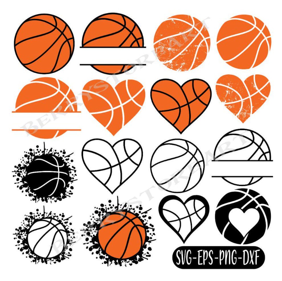 Basketball SVG Bundle: Ball, Monogram, Shirt Designs - Etsy