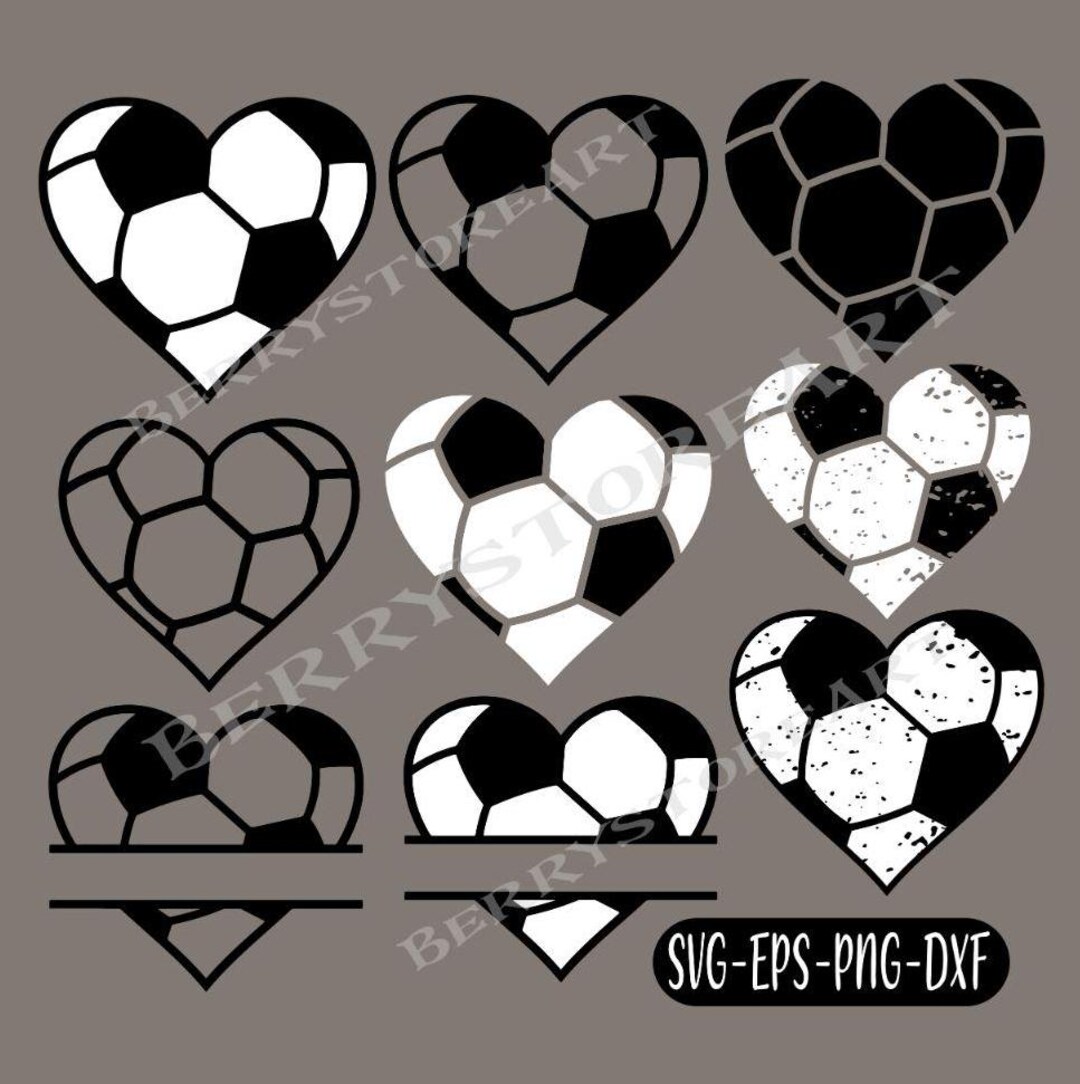 Soccer Heart Svg, Soccer Heart Png, Soccer Svg, Soccer Cut File, Soccer ...