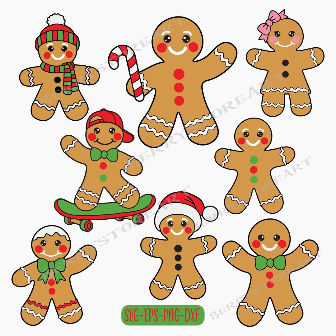 Christmas Gingerbread Svg Bundle, Gingerbread Man Svg, Gingerbread SVG ...