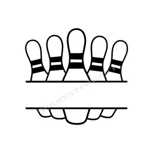Bowling SVG Bundle: Split Monogram, Pin Outline - Etsy