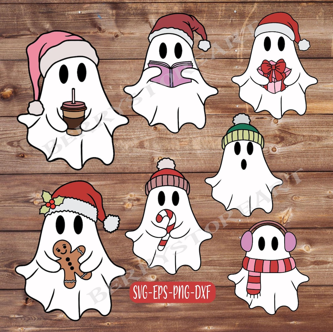 Cute Christmas Ghost Svg, Christmas Svg, Halloween Ghost Svg, Ghost ...