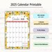 2025 Floral Watercolor Mini Calendar: Printable Desk & Wall Planner - Etsy