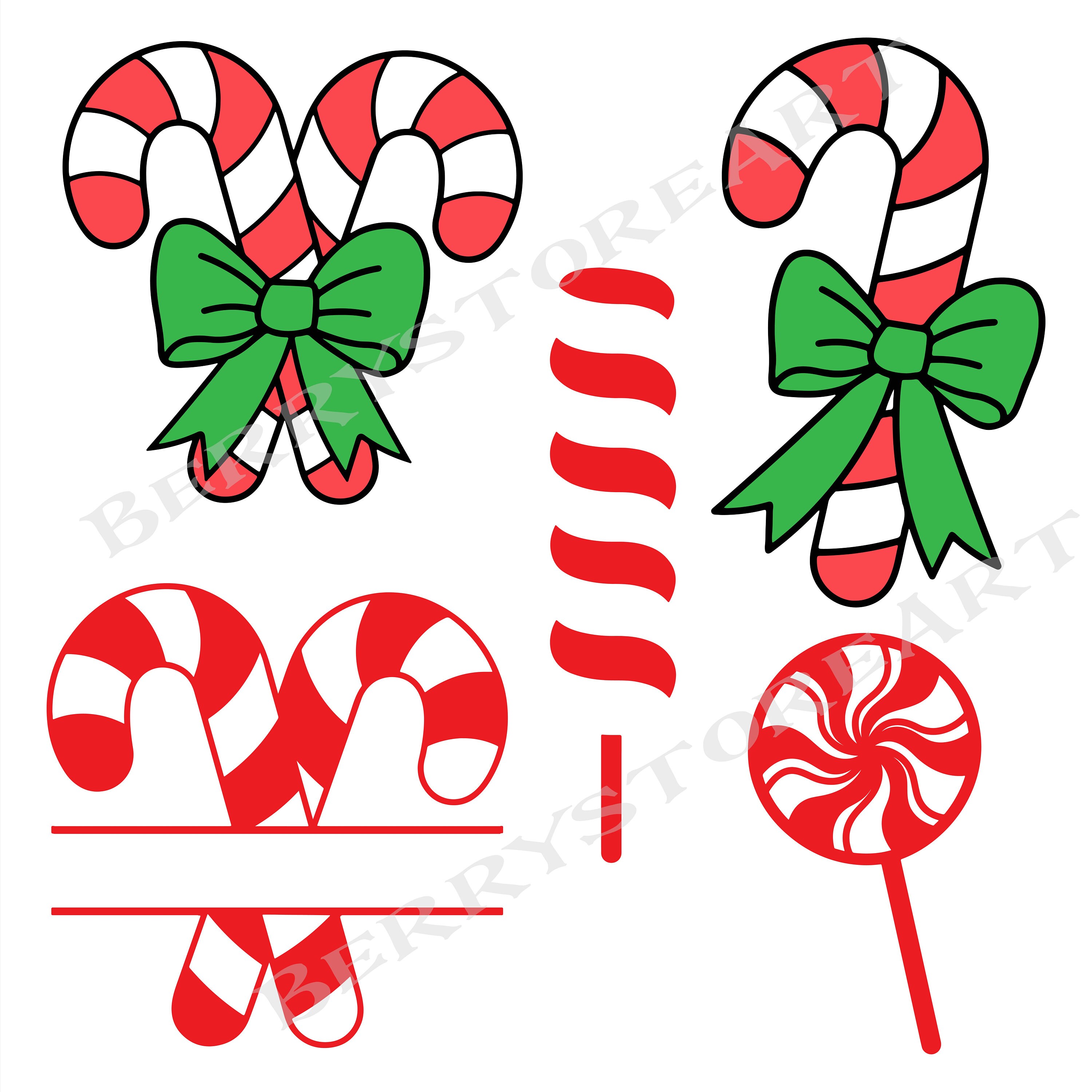 Candy Cane Svg Christmas Candy Svg Candy Canes Clipart Holiday Candy