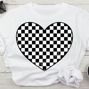 Checkered Heart Svg Bundle: Cut Files Silhouette Cricut - Etsy