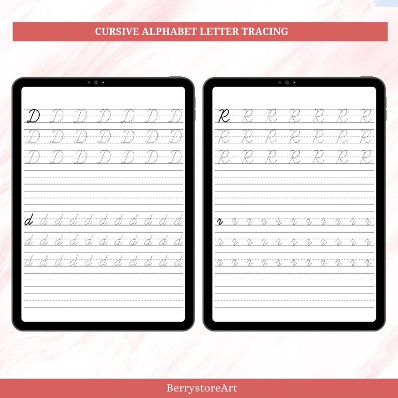 Cursive Handwriting Practice Workbook: ABC Letter Tracing - Etsy