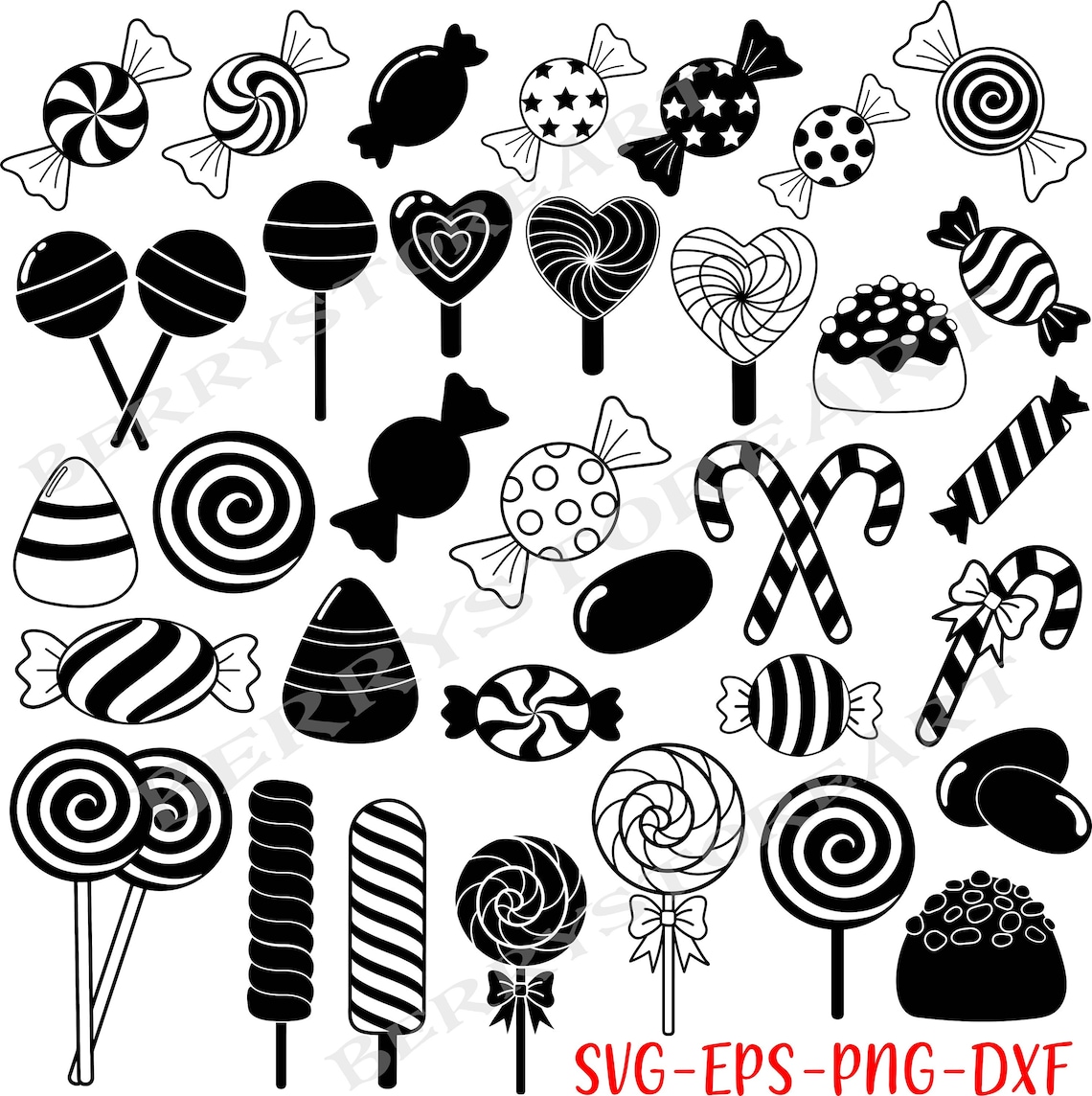 Candy SVG Bundle, Candy Clipart, Candy Cricut, Candy Cutting File ...
