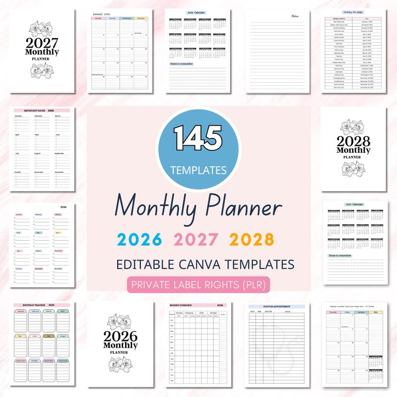 2026 2028 Monthly Planner - Etsy