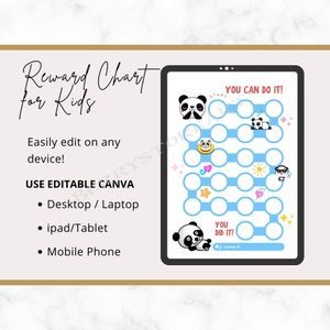 Panda Reward Chart, Unicorn Reward Chart, Toddler Reward Chart, Reward ...