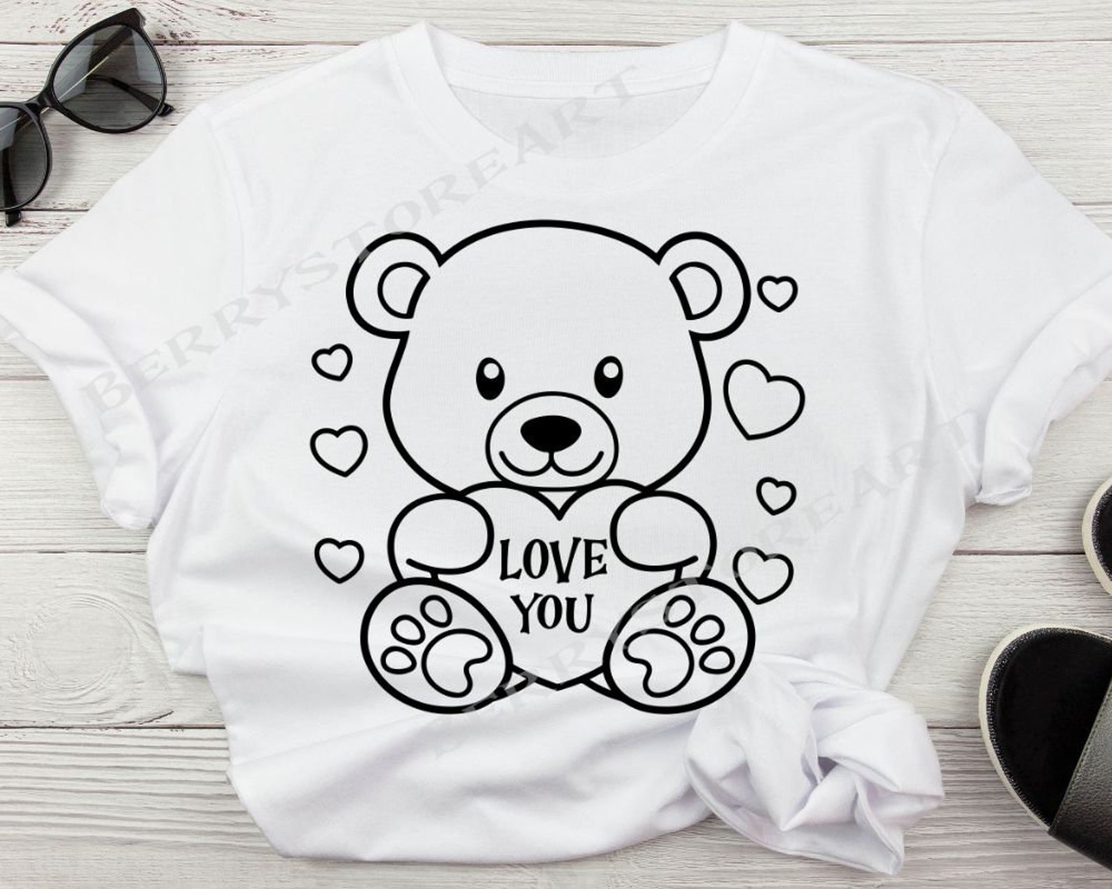 Valentine Teddy Bear Svg, Cute Valentine Bear Svg, Teddy Bear Svg, Png ...