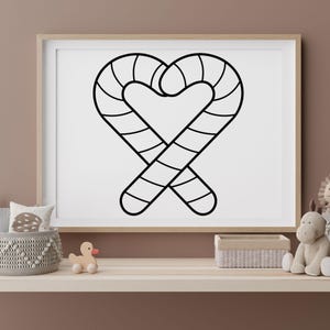 Candy Cane Heart SVG Bundle: Christmas Cricut Files - Etsy