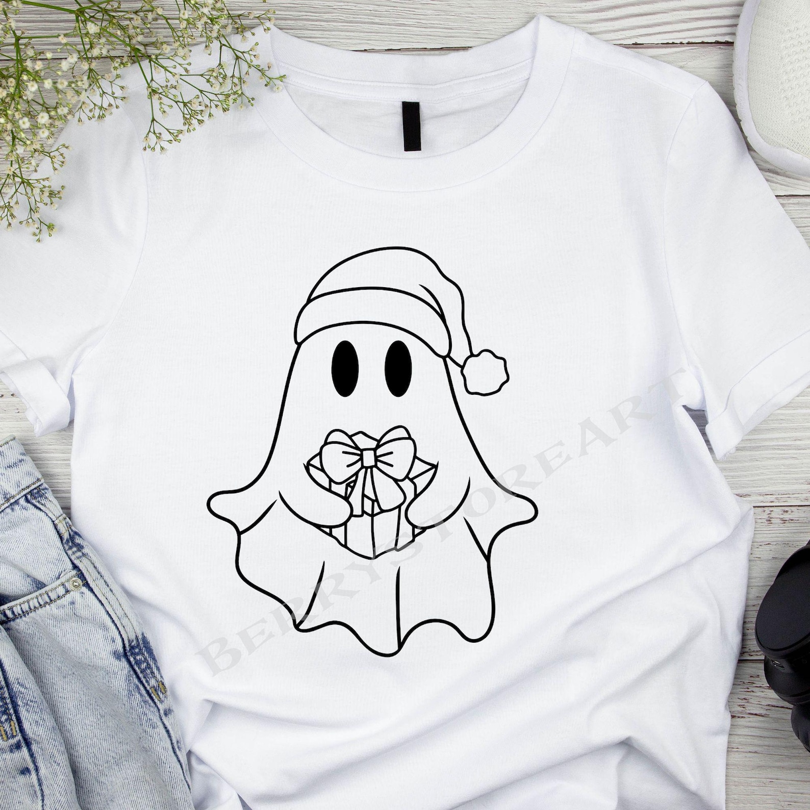 Christmas Ghost Svg Bundle, Christmas Ghost Outline, Christmas Ghost ...