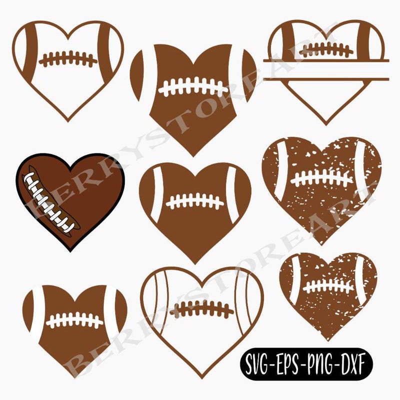 Football Heart - Etsy