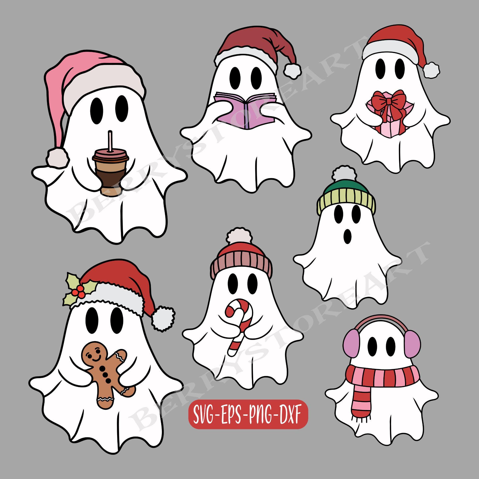 Cute Christmas Ghost Svg, Christmas Svg, Halloween Ghost Svg, Ghost ...